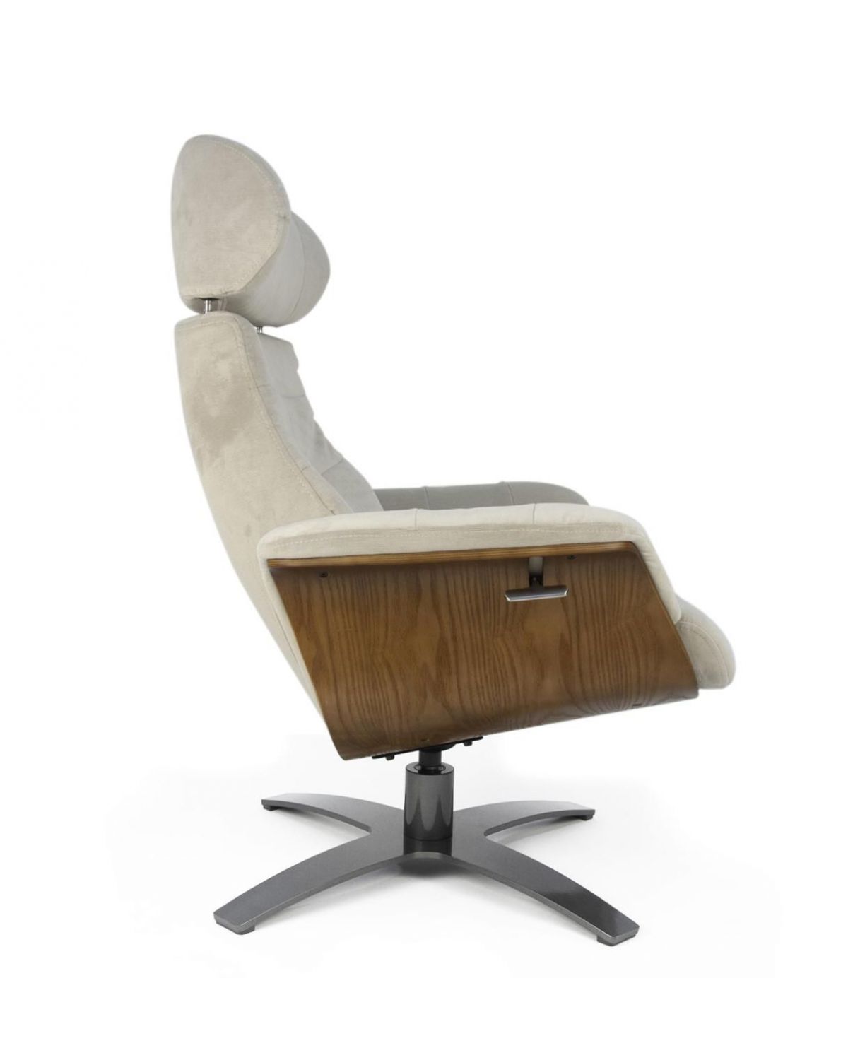 Fauteuil Relax Design en Velours et Chêne Naturel - My New Design ...