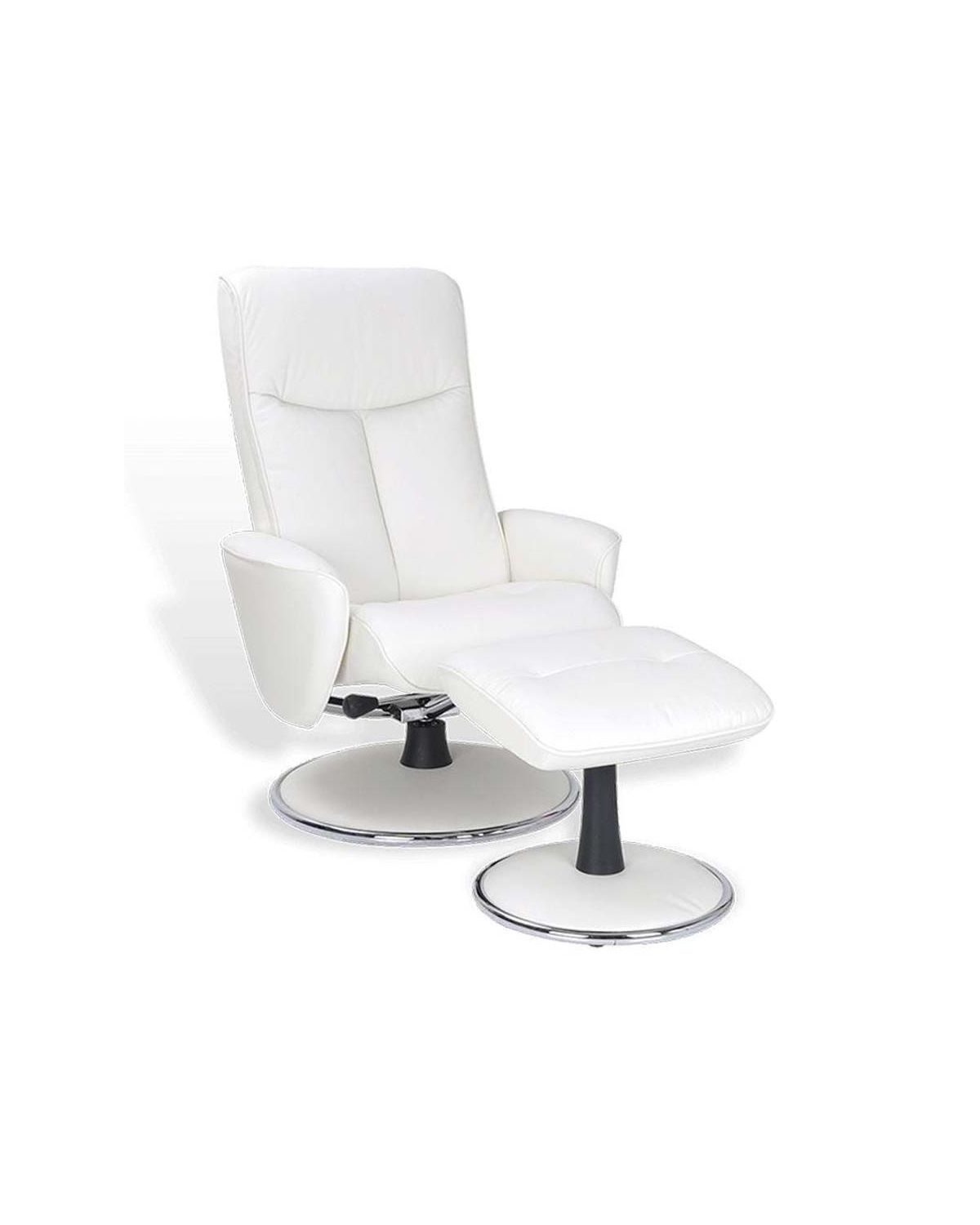 Manual Relaxation Armchair - Leather and Microstar - NEPHOS