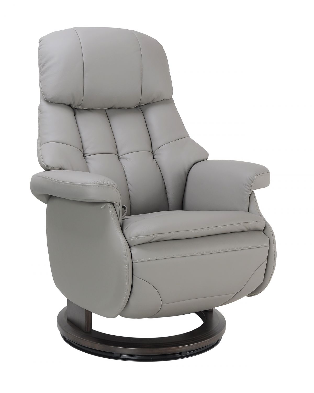 Design Relaxation Armchair with Integrated Pouf - Leather and Microstar - COSY Material Leather ...