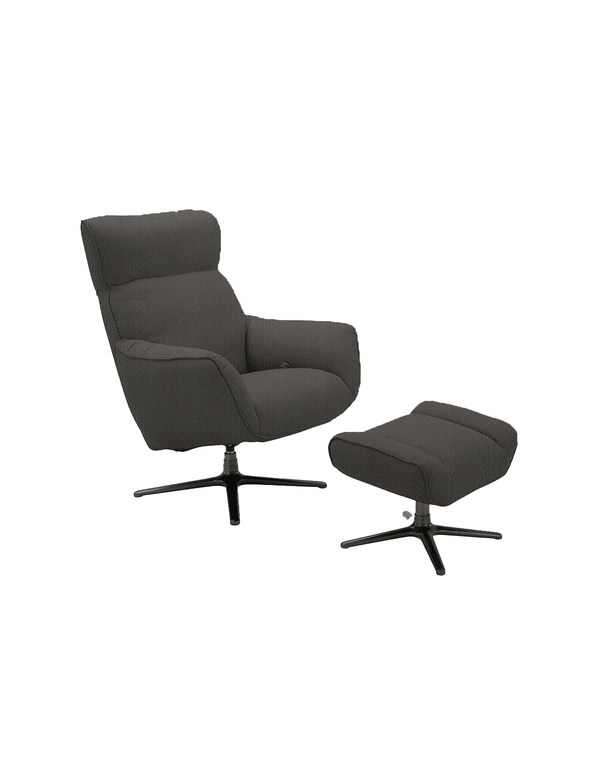 Ensemble fauteuil de relaxation Design + pouf assortis